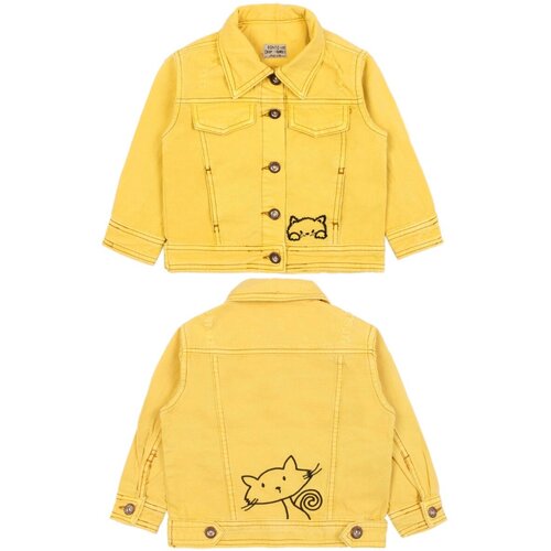 Джинсовая куртка BONITO KIDS, размер 92, желтый