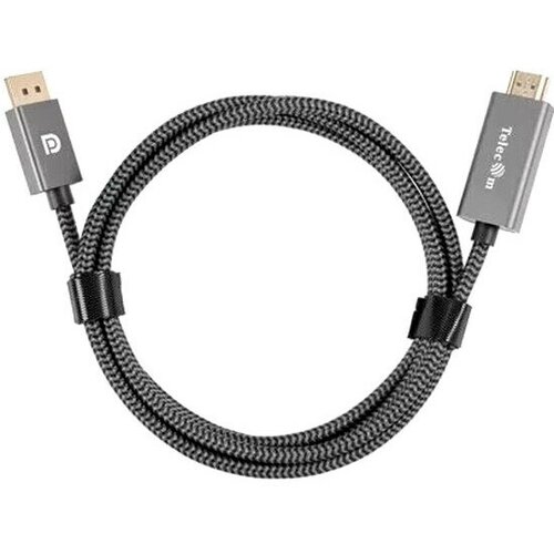 Telecom (TA561M-1.8M) Кабель DisplayPort M-) HDMI M 4K@60Hz 1.8m, оплетка (7958820049859)