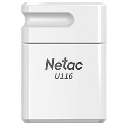 Флеш-диск 32 GB NETAC U116, USB 2.0, белый, NT03U116N-032G-20WH