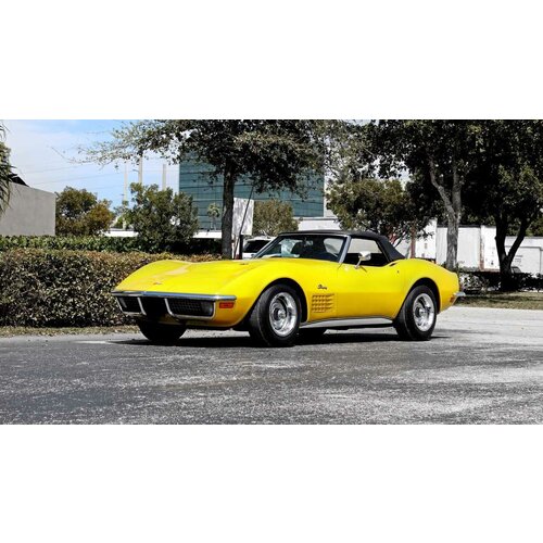 Картина на холсте 60x110 Альянс Лес "Corvette 1971 Stingray" на подрамнике / интерьер/ декор