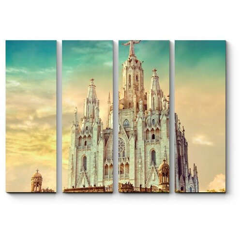 Модульная картина Храм Святого Сердца, Барселона100x75