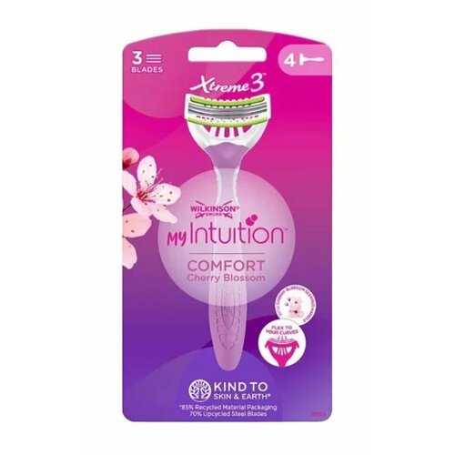 Одноразовый женский станок для бритья Wilkinson Sword Xtreme 3 My Intuition Cherry Blossom 4 шт.