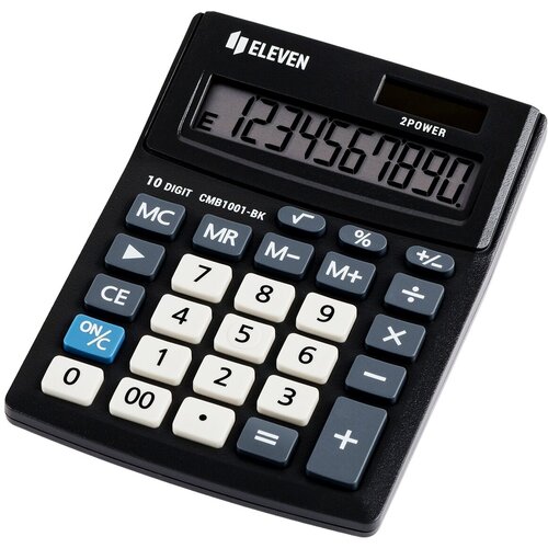 Калькулятор Eleven "Business Line", настольный, 10 разрядов, двойное питание, 102х137х31 мм, черный (CMB1001-BK)