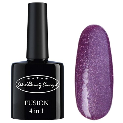 ГЕЛЬ-ЛАК Alex Beauty Concept FUSION 4 IN 1 GEL, 7.5 мл., цвет фиолетовый с блестками.
