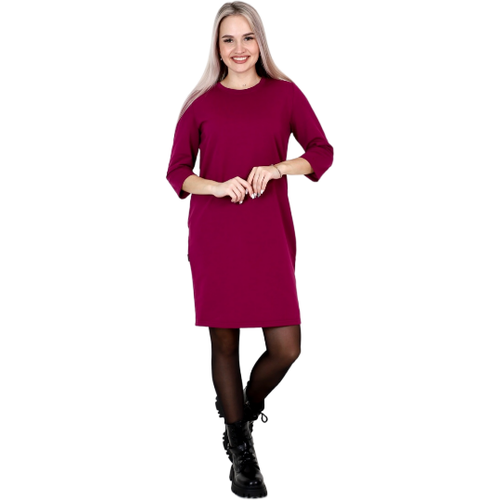 Платье Elena Tex, размер 52, бордовый