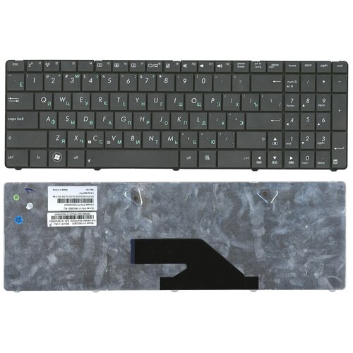 Клавиатура для ноутбука Asus K75A черная, прямой шлейф