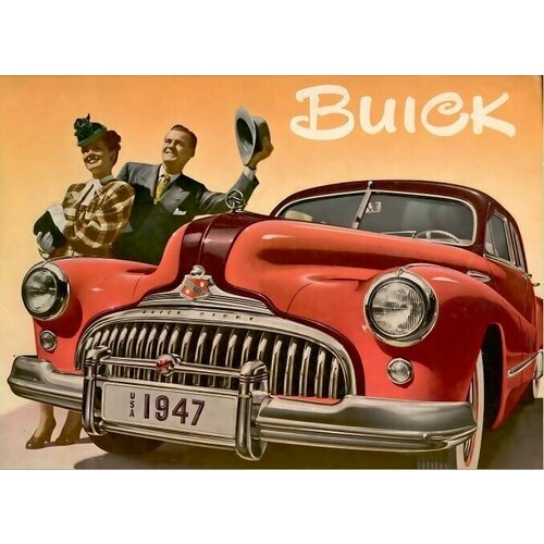 Плакат/Постер рекламный Buick 1947 119х86 см