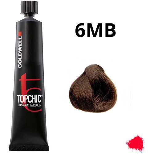 Goldwell Topchic стойкая крем-краска для волос, 6MB средний матово-коричневый, 60 мл