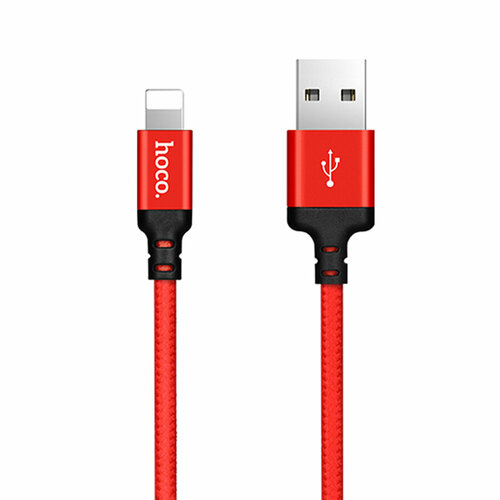 Кабель для айфон USB HOCO X14 Times speed USB - Lightning, 2А, 2 м, красный+черный