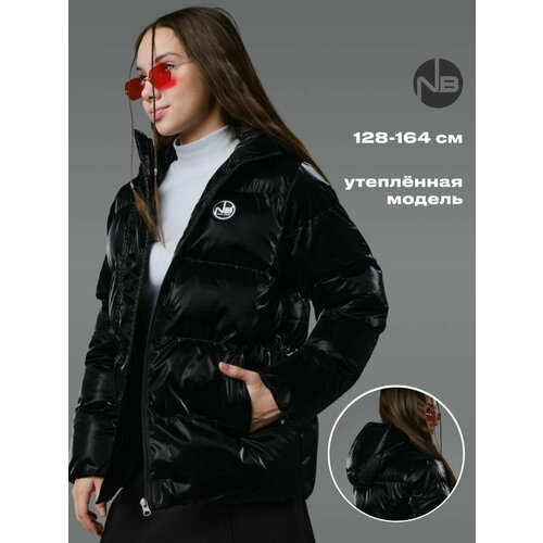 Кожаная куртка Nota Bene, размер 176, черный