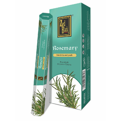 ROSEMARY Premium Incense Sticks, Zed Black (розмарин премиум благовония палочки, Зед Блэк), уп. 20 палочек.