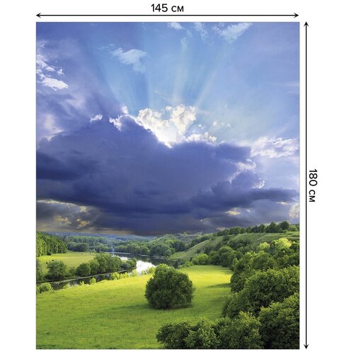 Скатерть прямоугольная JoyArty "Мощное облако" из сатена, 180x145 см