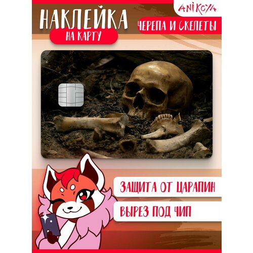 Наклейка на банковскую карту Черепа и скелеты