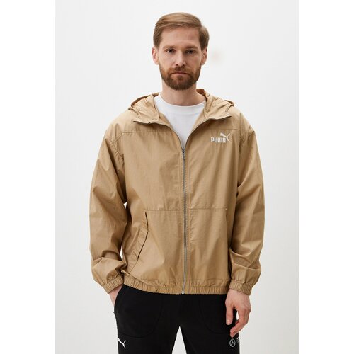 Ветровка PUMA Hooded Cotton Jacket, размер 44, бежевый