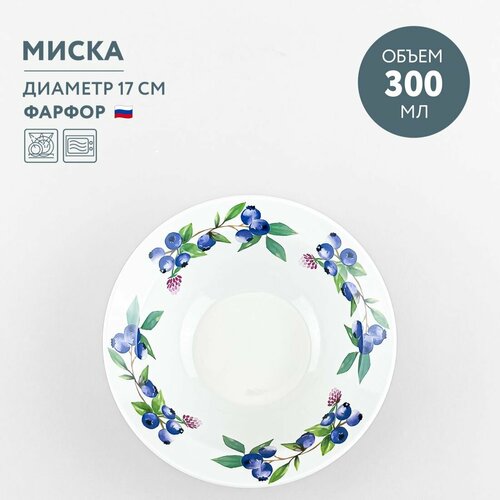 Миска для супа 300 мл Дулевский фарфор Черника