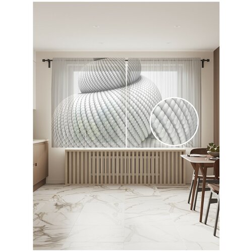 Фототюль JoyArty "Спиральная ракушка", 145x180 см (2 полотна со шторной лентой + 50 крючков)