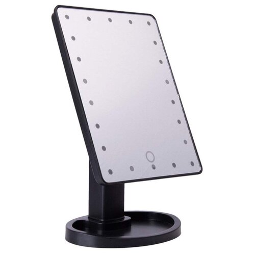 Настольное зеркало, VenusShape, VS-MIR-02 для макияжа с подсветкой сенсорный экран, 22 LED лампы, чёрное