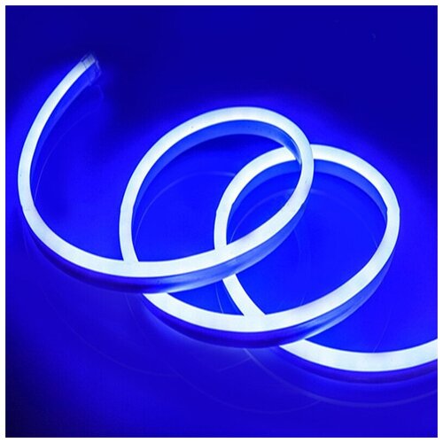 Неоновая светодиодная лента DLED 50м, 8х16мм, 220V AC, 120 LED/m, IP 67, гибкий неон, синий