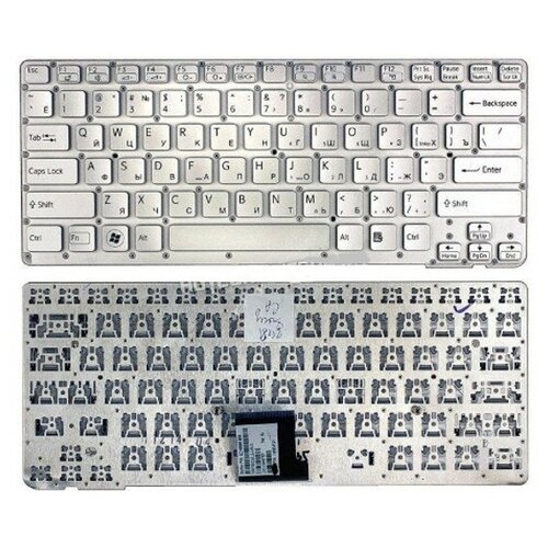 Клавиатура для Sony Vaio PCG-61711V, VPCCA (9Z. N6BBF. A0R, 148953821, 9Z. N6BBF. B0R, без рамки, серебряная)