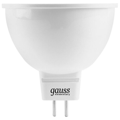 Лампа светодиодная  для растений gauss Elementary 13526, GU5.3, MR16, 5.5 Вт, 4100 К