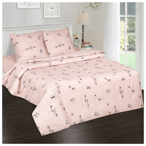 Комплект постельного белья АртПостель Нежность хлопка, 1.5-спальное, хлопок, розовый