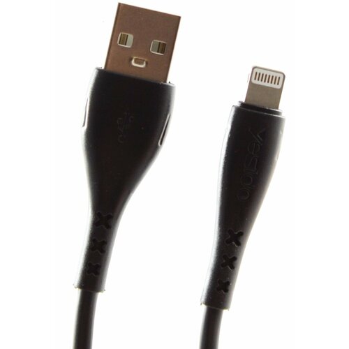 USB Кабель для Apple/iPhone Yesido CA26-1, 2A, Черный, 1 м.