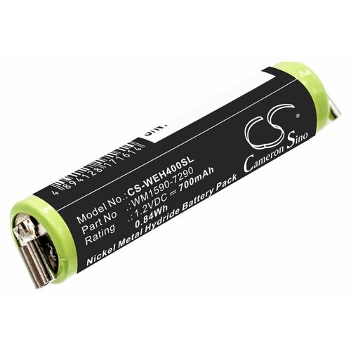 Аккумуляторная батарея CameronSino CS-WEH400SL для зубной щётки Wella Bella, Super, Chromini, Contura HS40, HS60, HS61 (WM1590-7290) 1.2v 700mAh Ni-Mh
