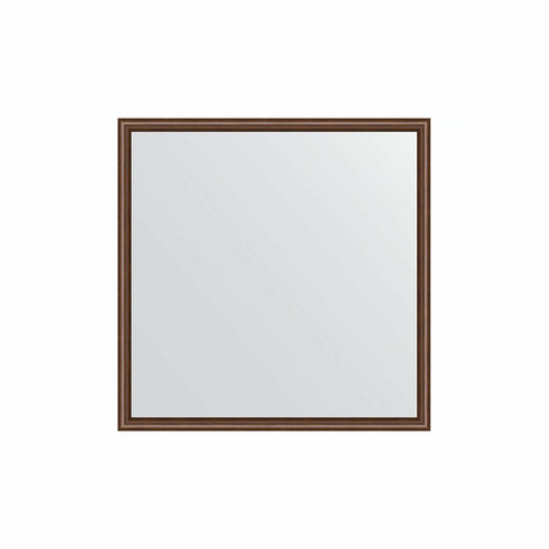 Зеркало настенное EVOFORM в багетной раме орех, 58х58 см, для гостиной, прихожей, кабинета, спальни и ванной комнаты, BY 0603