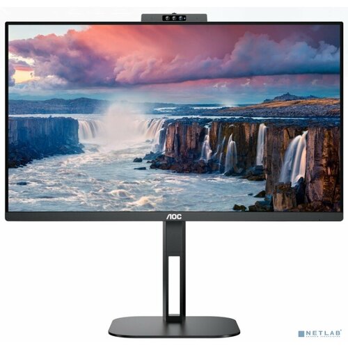 AOC Монитор LCD AOC 23.8' 24V5CW IPS 1920х1080 75hz 300cd 178/178 1000:1 1ms D-Sub 2xHDMI DisplayPort USB webcam Speakers Curved чёрный