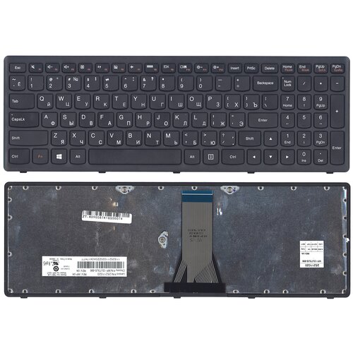 Клавиатура для ноутбука Lenovo IdeaPad Flex 15 S510 черная с рамкой