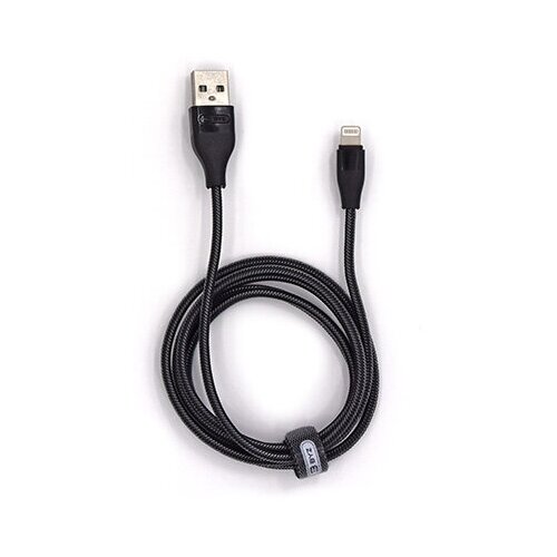 USB-кабель BYZ BC-006i AM-8pin (Lightning) 1,2 метра, 2.1A, нейлон, черный