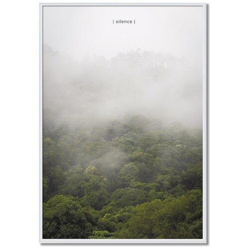 Постер в белой рамке Postermarkt "Глубокий туман в лесу", 50х70 см