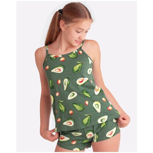 Пижама  HappyFox, размер 134, зеленый