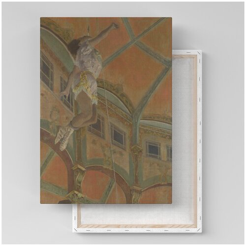 Картина на холсте с подрамником / Edgar Degas / Дега Эдгар - Мисс Ла Ла в цирке Фернандо