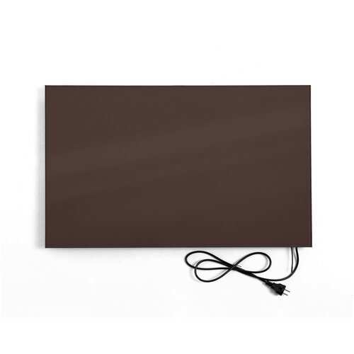 Стеклянный настенный энергосберегающий обогреватель Normand 500 Э (шоколадно-коричневый/черн) с электронным терморегулятором
