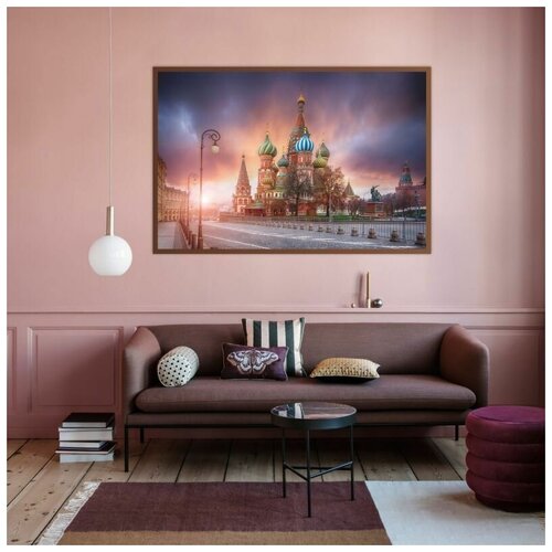 Постер Москва, Красная Площадь, собор Тип 1 40х30 см в тубусе ПолиЦентр