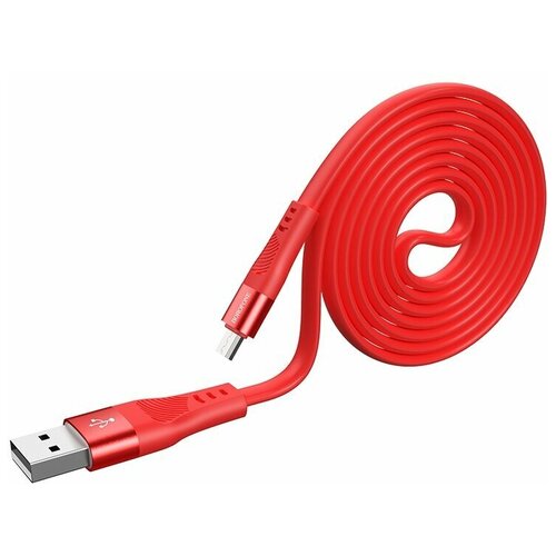 Кабель USB - микро USB Borofone BU18 Crown, 1.2м, цвет красный