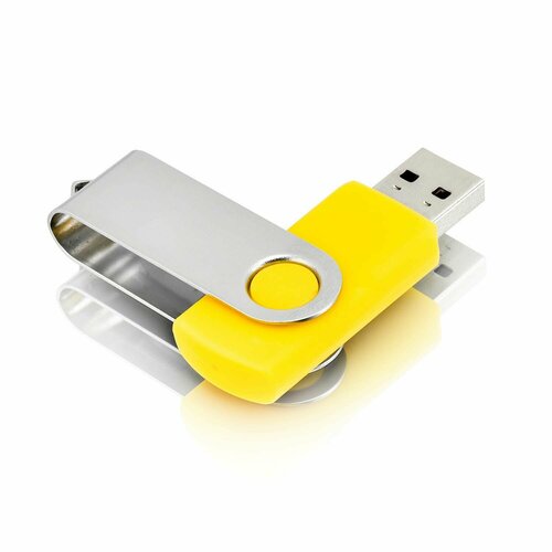 USB флешка, USB flash-накопитель, Флешка Twist, 128 МB, желтая, арт. F01 USB 2.0 5шт