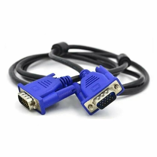 Кабель VGA-VGA 2м, экранированный, черный