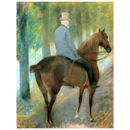 Репродукция на холсте Г-н Роберт С. Кассат на коне (Mr. Robert S. Cassatt on Horseback) Кэссат Мэри 40см. x 52см.