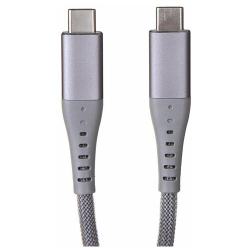 Аксессуар Media Gadget Type-C - Type-C 1.0m Grey MGC030TGY