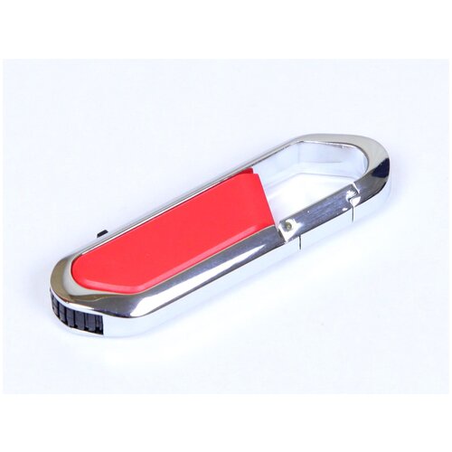 Флешка для нанесения логотипа в виде карабина (32 Гб / GB USB 2.0 Красный/Red 060 Flash drive Модель 317)