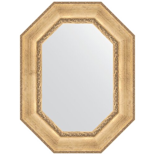 Зеркало в багетной раме - состаренное серебро с орнаментом 120 mm (62x82 cm) (EVOFORM) BY 7261