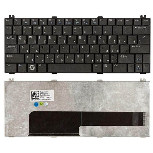 Клавиатура для нетбука Dell Inspiron Mini 12 русская, черная
