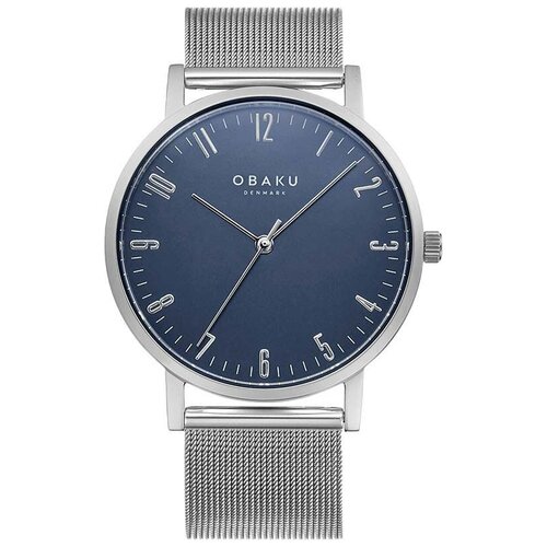 Наручные часы OBAKU Mesh V248GXCLMC, серебряный, синий