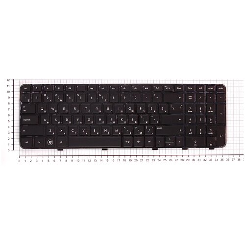 Клавиатура для ноутбука HP 639396-001 (KBHP_DV6-6000), Цвет Черный