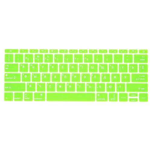 Накладка на клавиатуру Viva для Macbook 12/Pro 13/15 2016 - 2019, без Touch Bar, US, силиконовая, зеленая