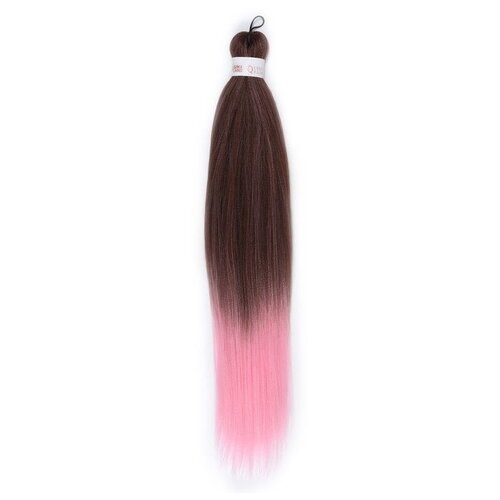 Queen Fair пряди из искусственных волос Sim-Braids двухцветный, русый/светло-розовый