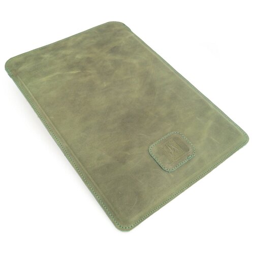 Кожаный чехол J.Audmorr для ноутбука до 13.6" (315 х 212 х 16 мм), Macbook 13-13.6, зеленый, NewBridge 13 Turmalin