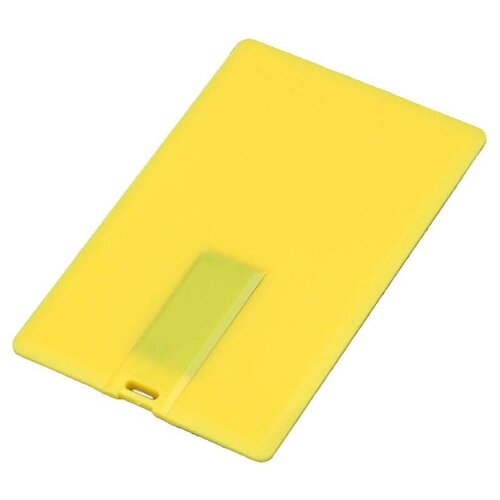 Флешка для нанесения логотипа в виде пластиковой карты (64 Гб / GB USB 2.0 Желтый/Yellow card1 supertalent CO-CD2 кредитная карточка)